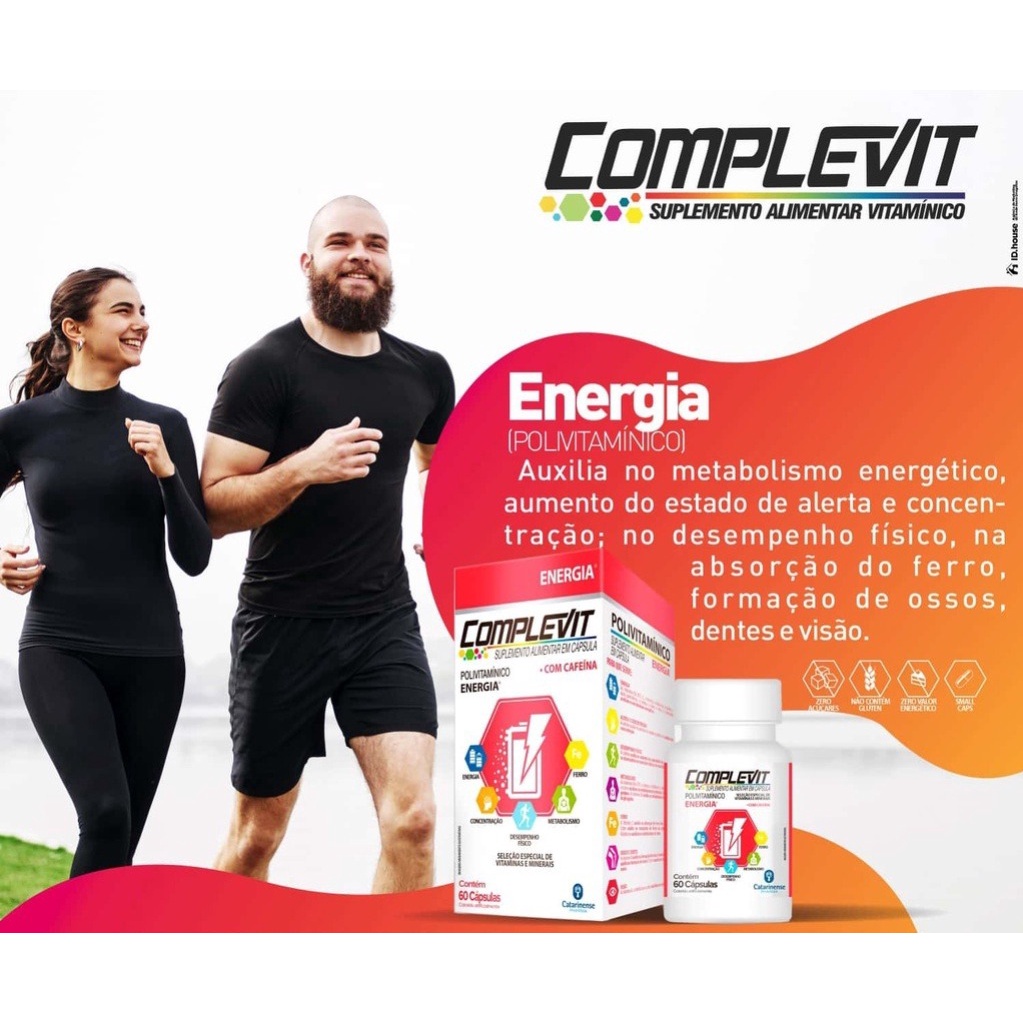 Polivitamínico energético Complevit com 60 cps. | Shopee Brasil