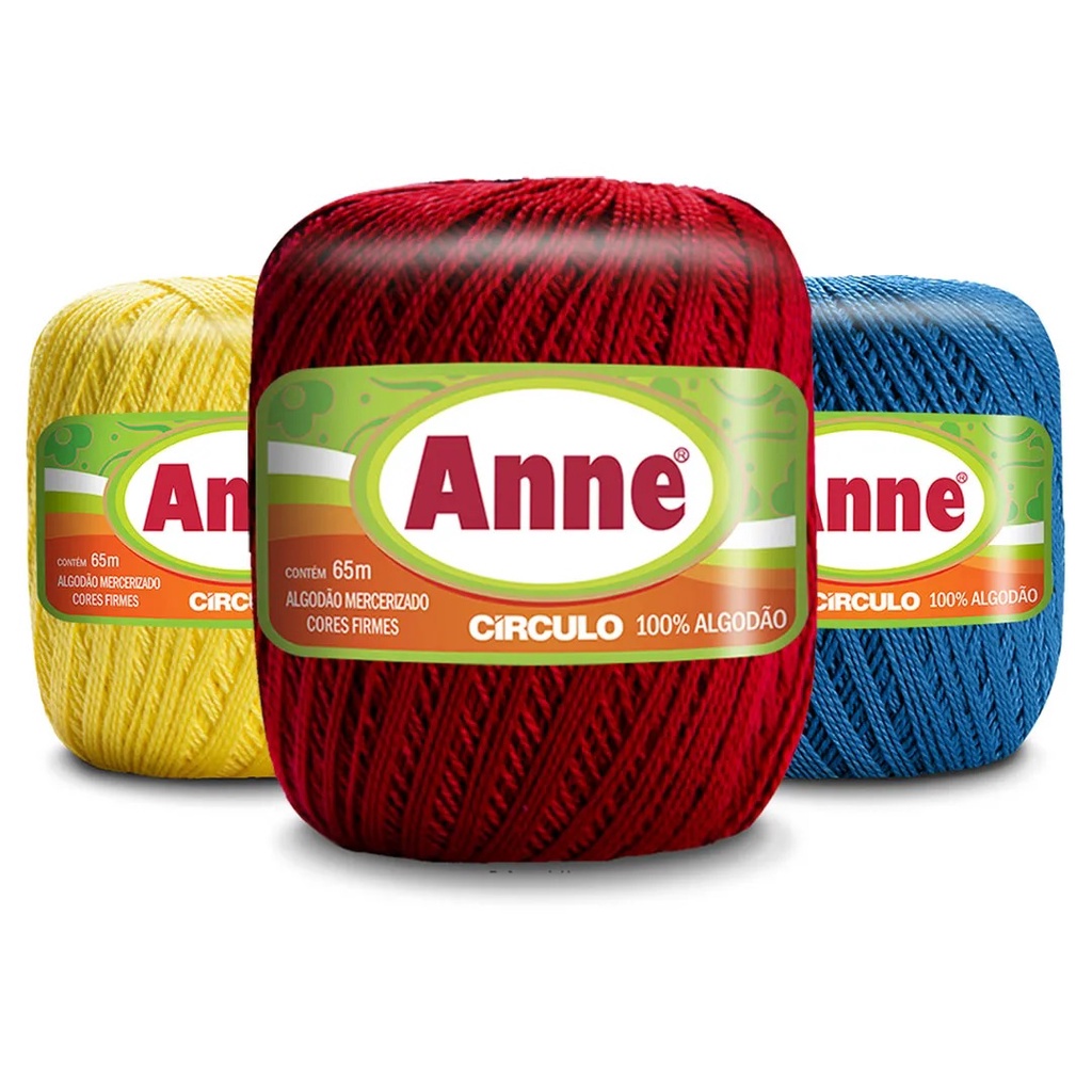 Linha Fio Anne 65 Metros Círculo Croche e Tricot - Cartela 1 | Shopee ...