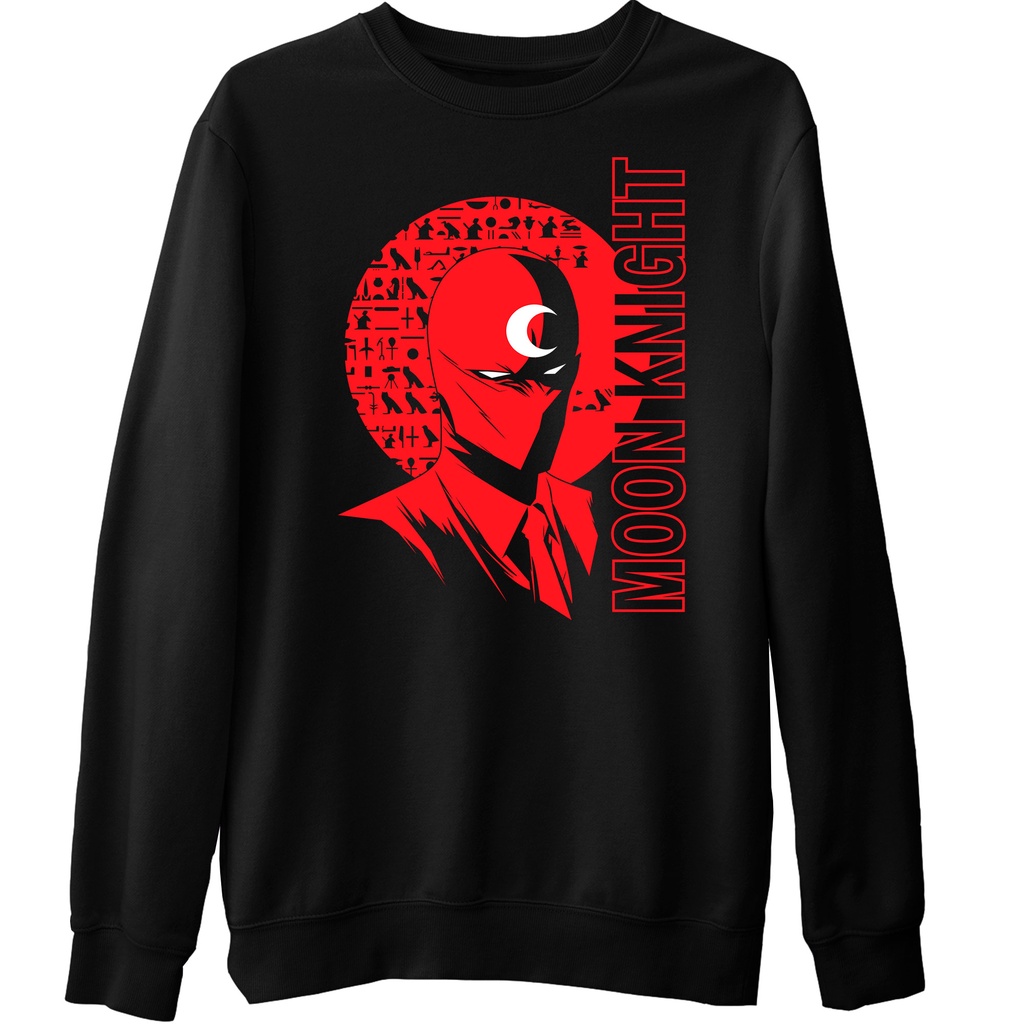 Moletom Gola Redonda Red Moon Knight Cavaleiro da Lua | Shopee Brasil