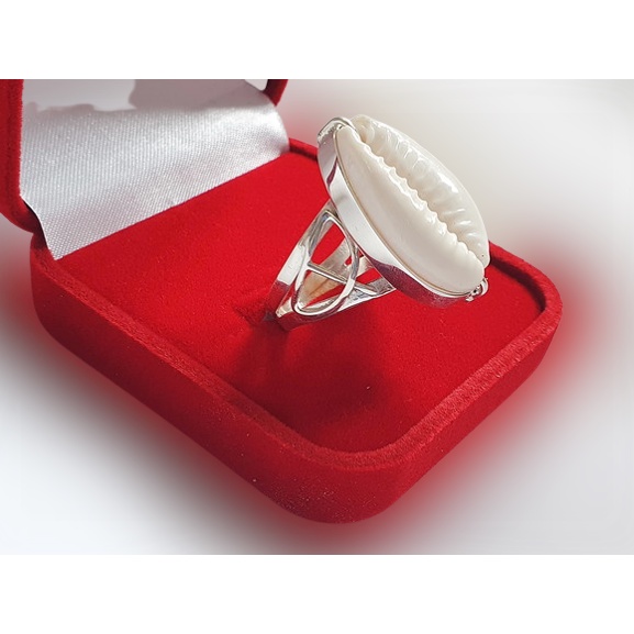 ANEL EBOMI DE PRATA 950K COM BÚZIO MARINHO BRANCO E FERRAMENTAS DOS ...