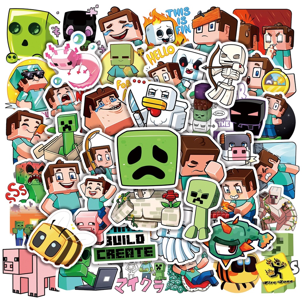 60 pcs MINECRAFT Stickers/figurinhas Adesivo | Shopee Brasil
