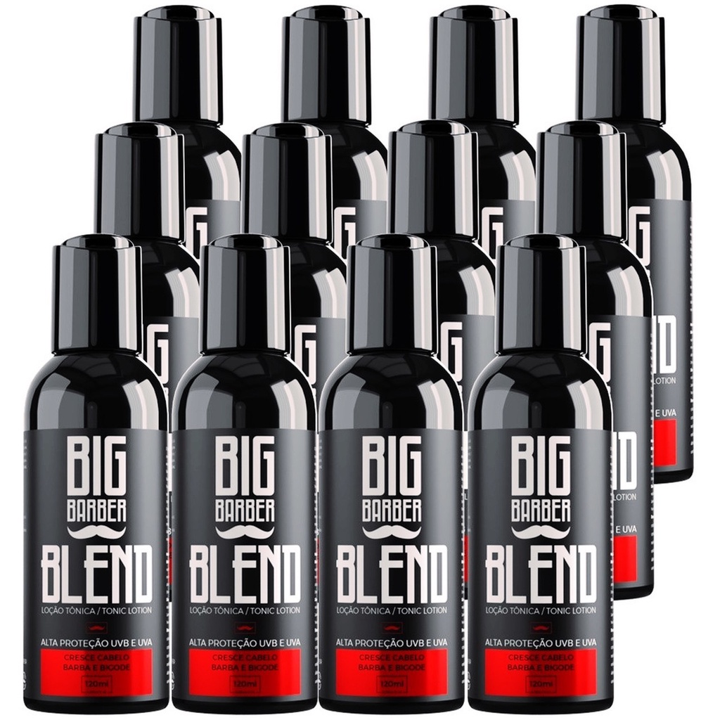 Tônico Capilar Big Barber 120ml Blend De Crescimento Caixa Com 12 ...