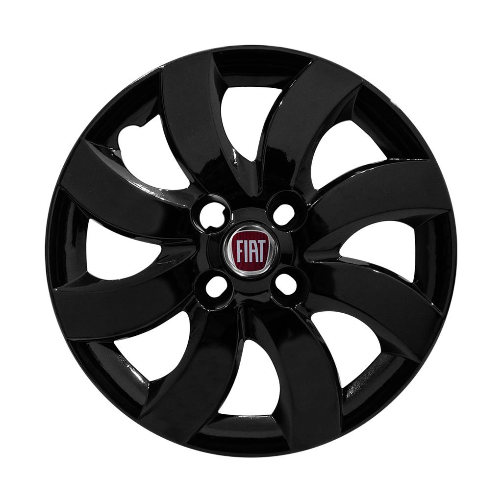 Calota Aro 14 Fiat Palio Attractive 2012/2013 Preta Brilhante | Shopee Brasil