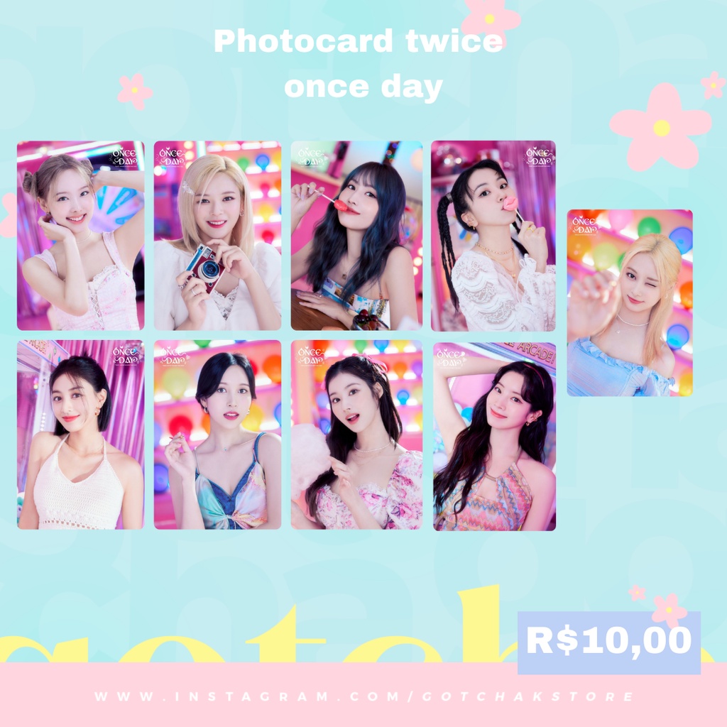 Photocard twice once day | kpop fanmade | Shopee Brasil