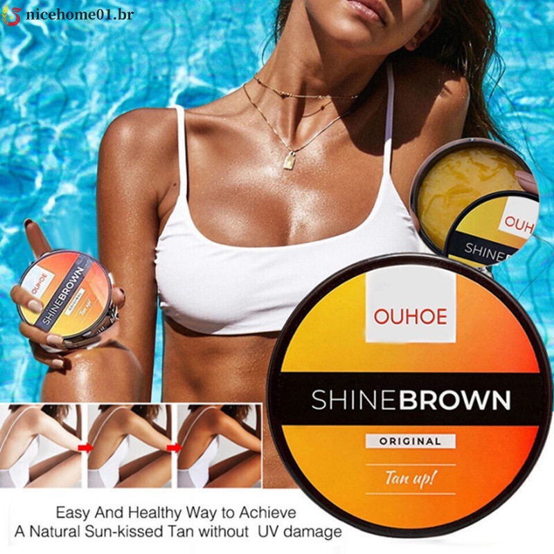 Creme De Acelerador Para Bronzeador Premium SHINE BROWN Sunbed & Sun 50/100g | Shopee Brasil