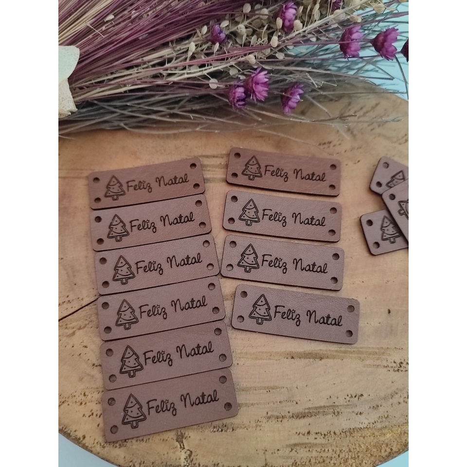 Kit etiqueta de Natal - Modelo retangular 1,5x4cm (30 unidades ...