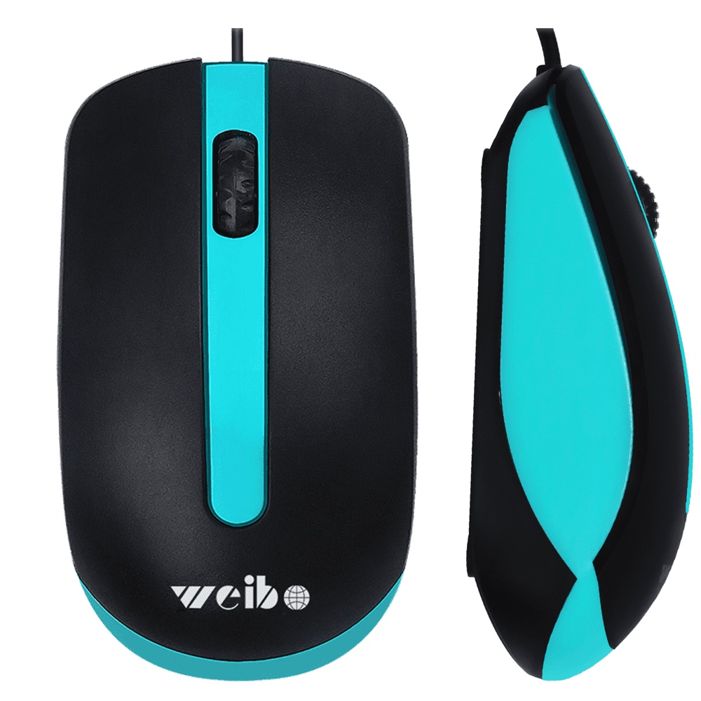 Mouse Weibo Óptico Com 3 Botões Com Fio 1600dpi /2.4GHz USB 3.0 Verde ...