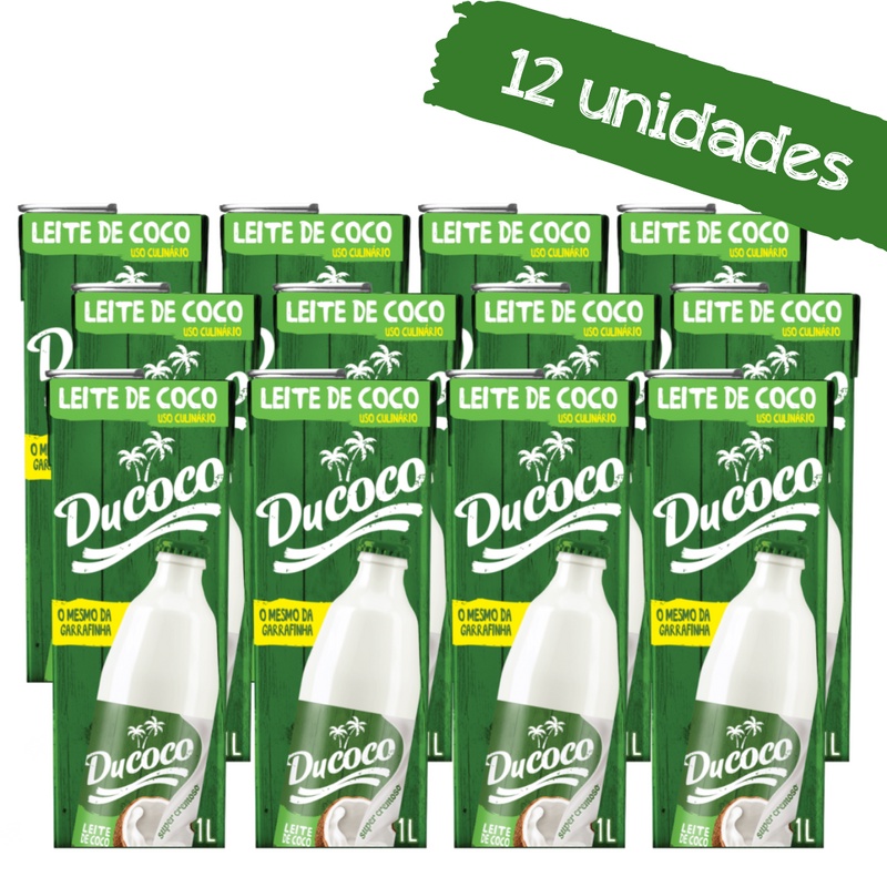 Leite de Coco Ducoco - Kit 12 unidades de 1L | Shopee Brasil