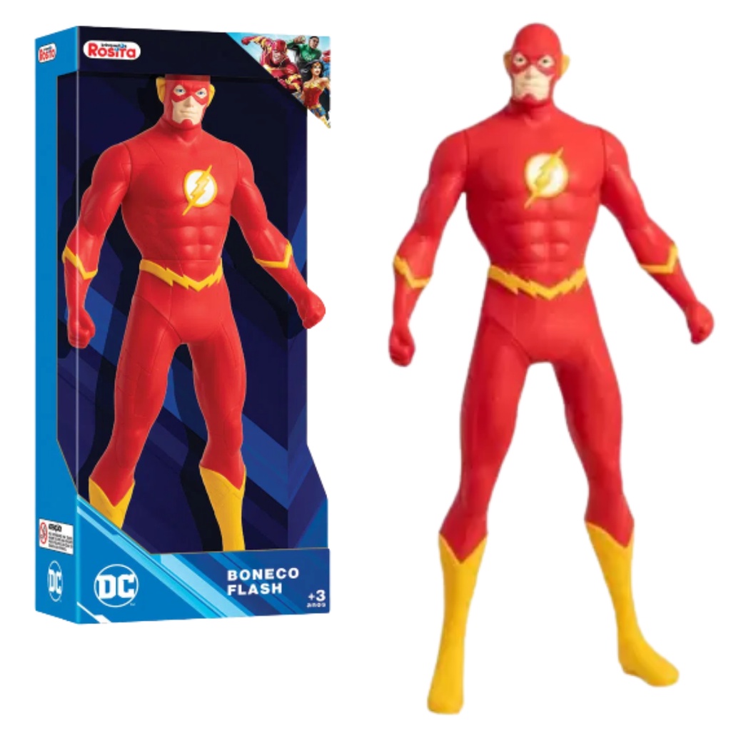 Boneco Flash Articulado 45cm Super Herois Infantil Liga Da Justiça ...