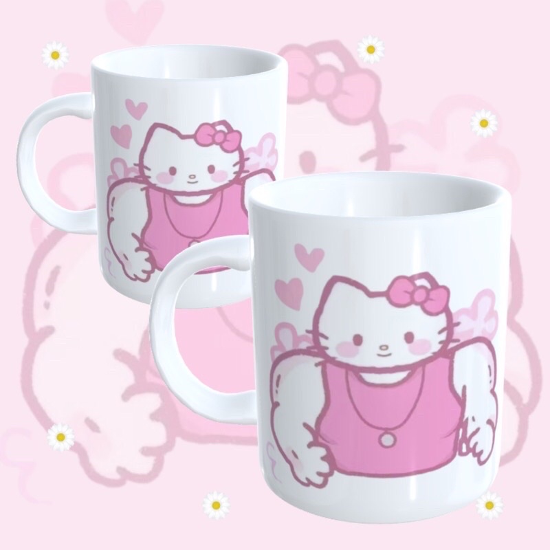 Caneca hello kitty maromba bombada kawaii corações | Shopee Brasil
