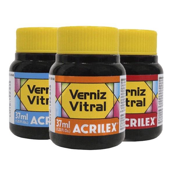 Verniz Vitral 37 ml Acrilex - Escolha a Cor | Shopee Brasil