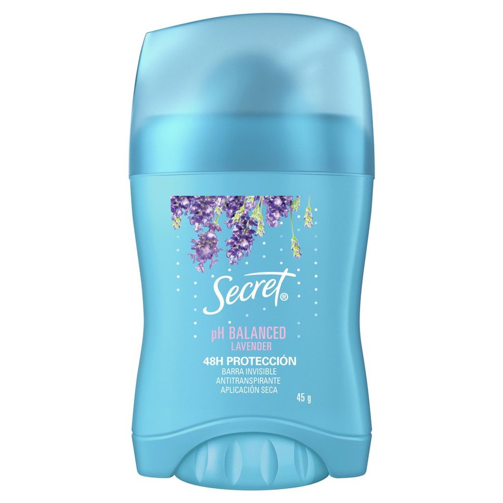 Desodorante Antitranspirante em Barra Secret Lavanda com pH Balanceado ...