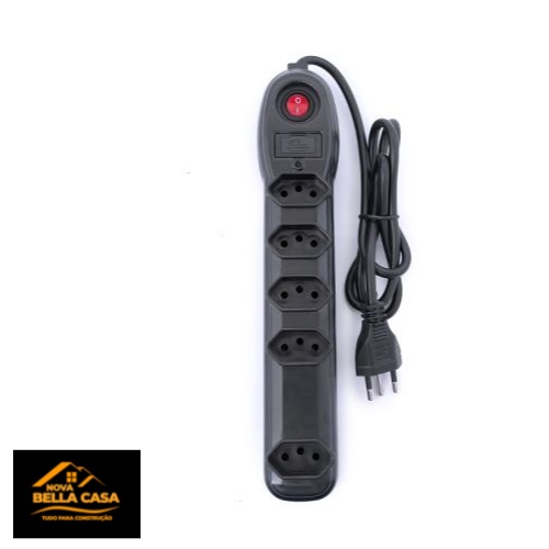 FILTRO DE LINHA 5 TOMADAS MEGATRON | Shopee Brasil