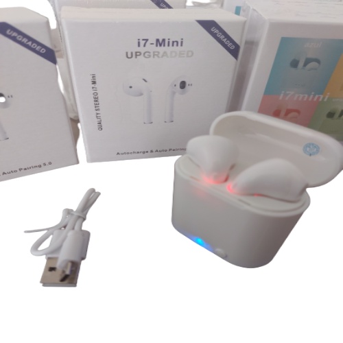 Fone De Ouvido Colorido Bluetooth I7 Mini Recarregável Bluetooth ...