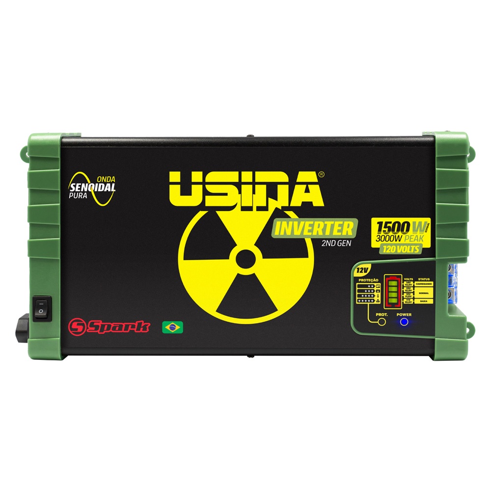 Inversor Tensão Usina Inverter 2nd Gen 12v 1500w Onda Senoidal Pura ...