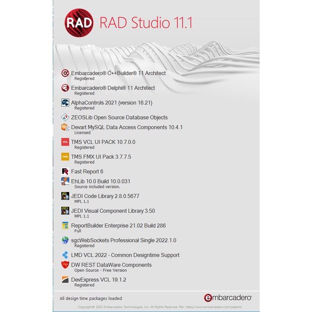 Alexandria delphi 11.3 RAD Studio + 45 componentes | Shopee Brasil