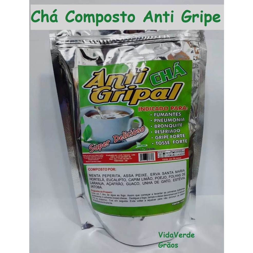 Cha Composto Anti Gripe Antigripal Pacote | Shopee Brasil