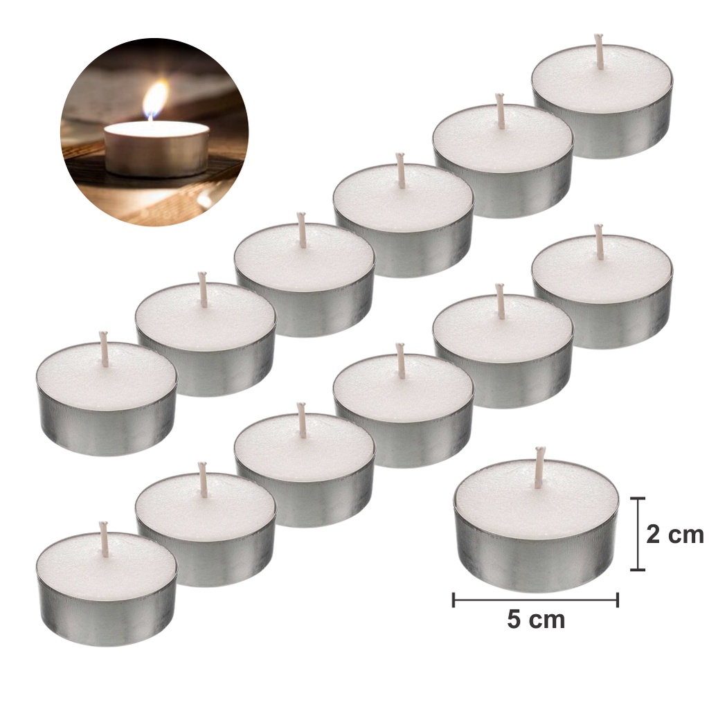 10 Vela Rechaud Com Vaso Alumínio Casamento Lumiária 6 Horas | Shopee ...