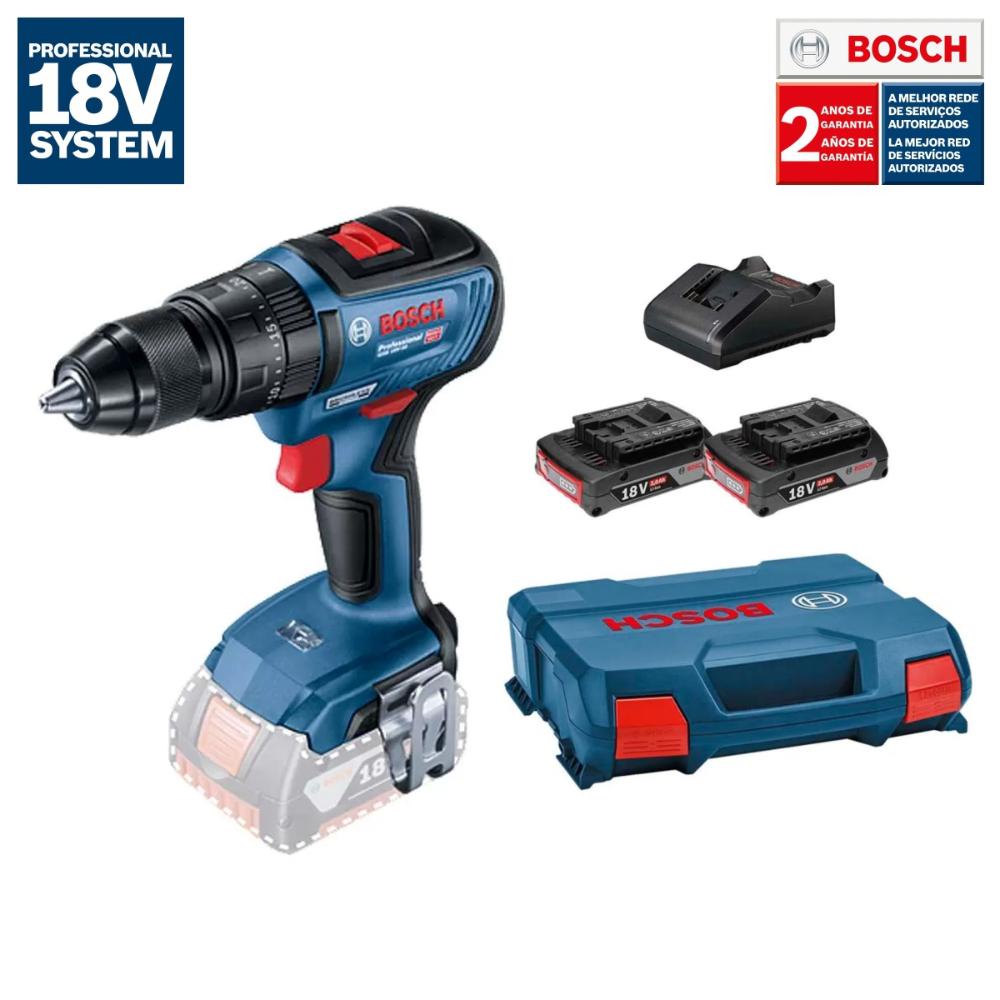 Parafusadeira Furadeira Impacto Bosch GSB 18V-50 Bateria 18V | Shopee Brasil