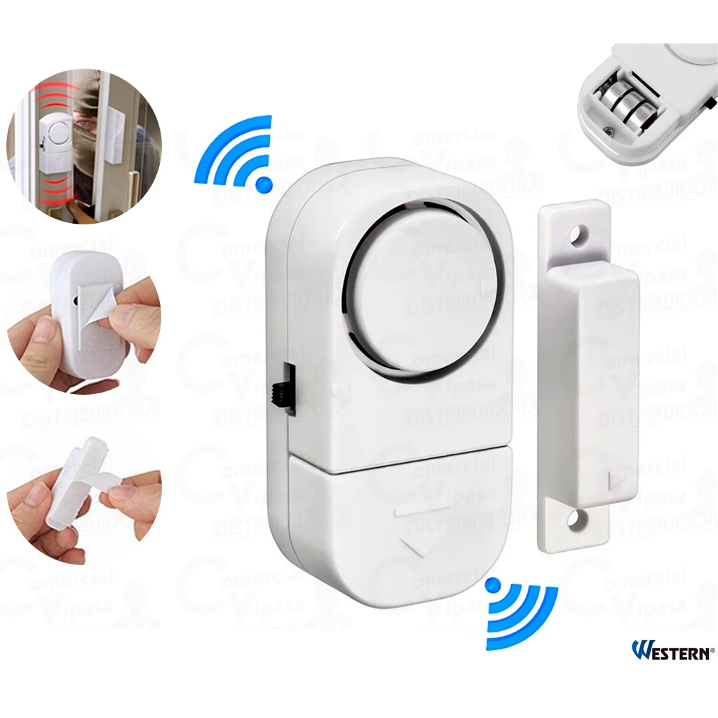 Alarme Contra Invasão Residencial Sonoro inteligente Western Portas e Janelas Detector de ...