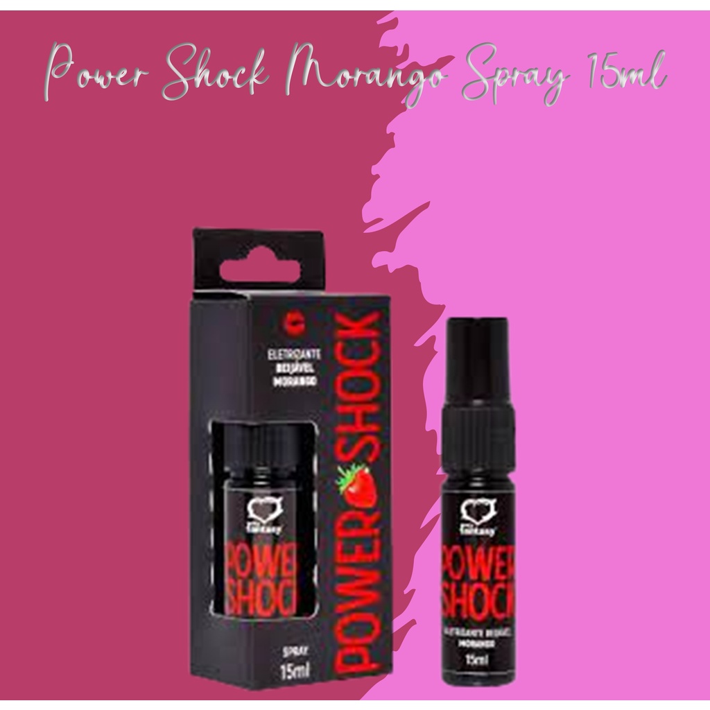 GEL LUBRIFICANTE POWER SHOCK MORANGO SPRAY 15ML | Shopee Brasil