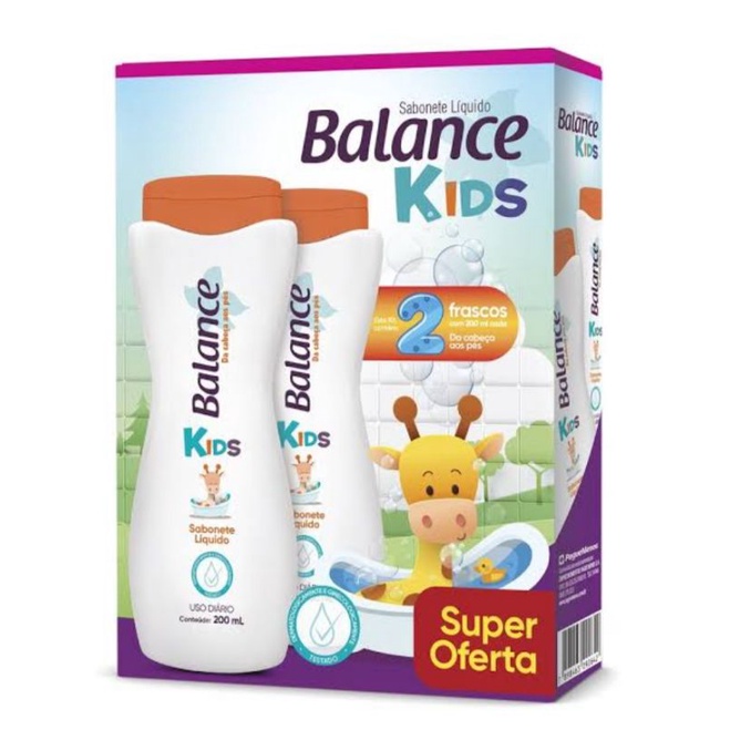Kit Balance Kids Sabonete Liquido Com 2 Unidades De 200ml | Shopee Brasil