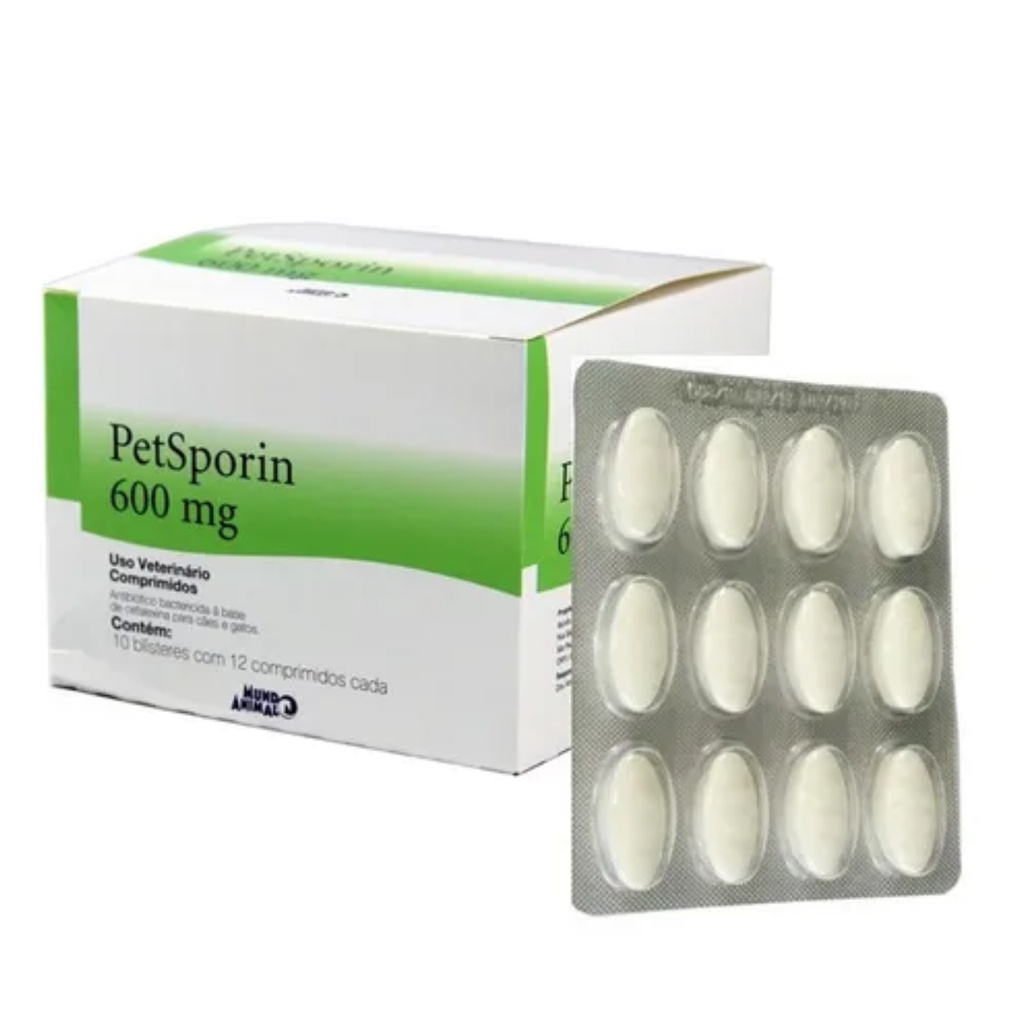 Petsporin 600mg Com 12 Comprimidos - 1 blister | Shopee Brasil