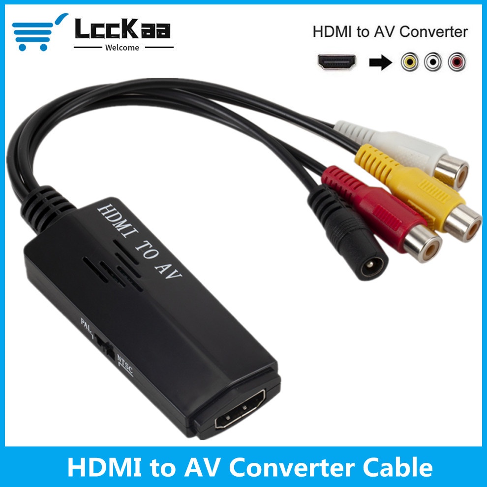 Adaptador Compatível Com HDMI Para AV Scaler HD Cabo Conversor Composto ...