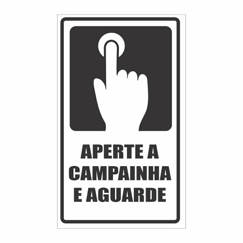 Placa Toque A Campainha Para Ser Atendido 10x15cm | Shopee Brasil