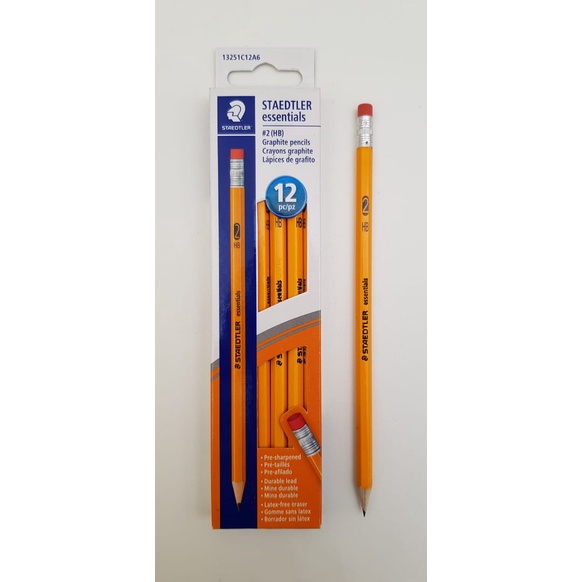 Lapis Staedtler Essentials #2 Hb 12 unidades | Shopee Brasil