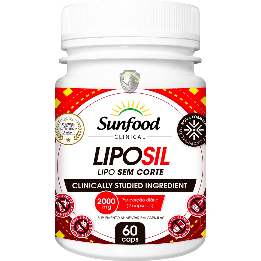 LIPOSIL LIPO SEM CORTE 2000MG 60 CAPS SUNFOOD CLINICA | Shopee Brasil