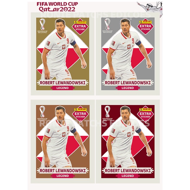 Kit 4 Figurinhas Lewandowski Legend Copa Catar 2022 Simlar | Shopee Brasil