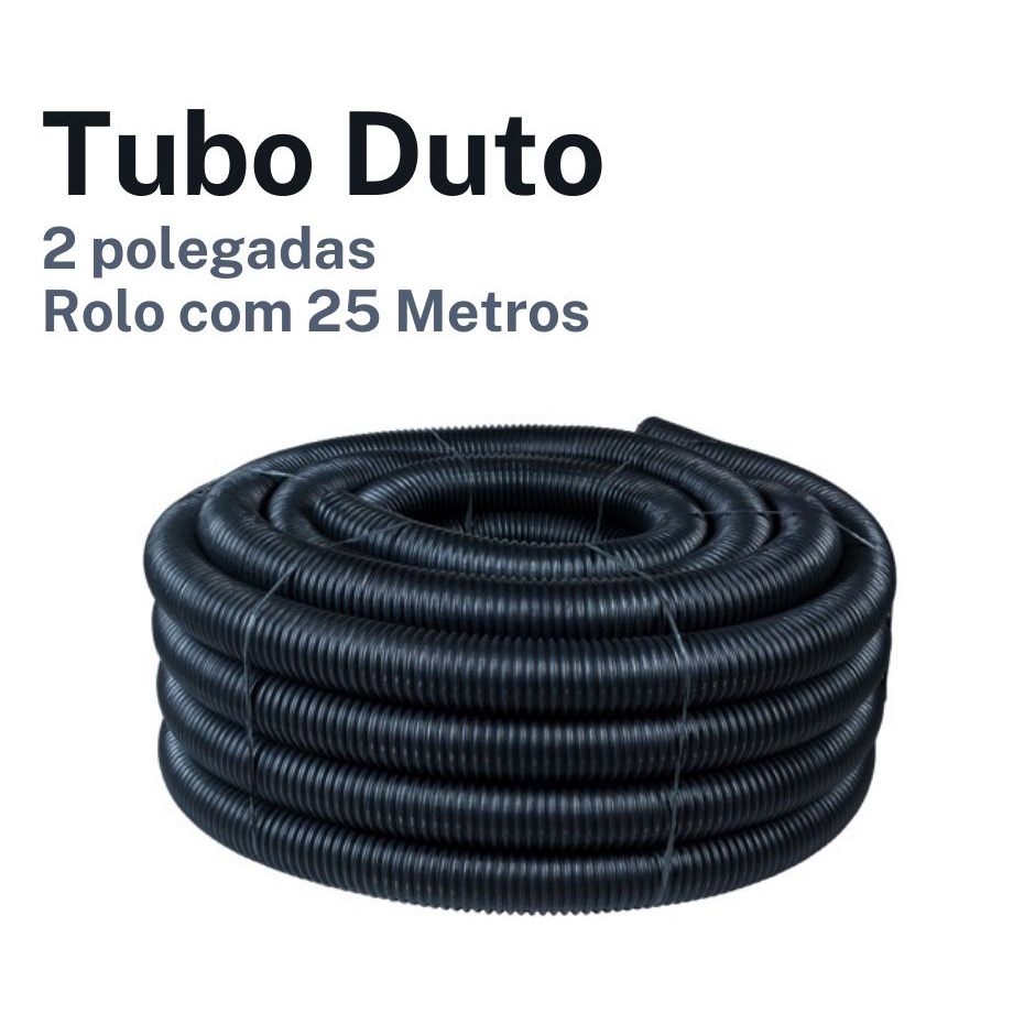 Tubo Duto Corrugado Eletroduto Conduíte 2pol C/ 25mts | Shopee Brasil
