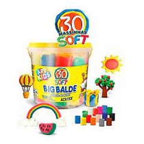 Kit massinha de modelar Big Balde - ACRILEX (30 UNIDADES) | Shopee Brasil