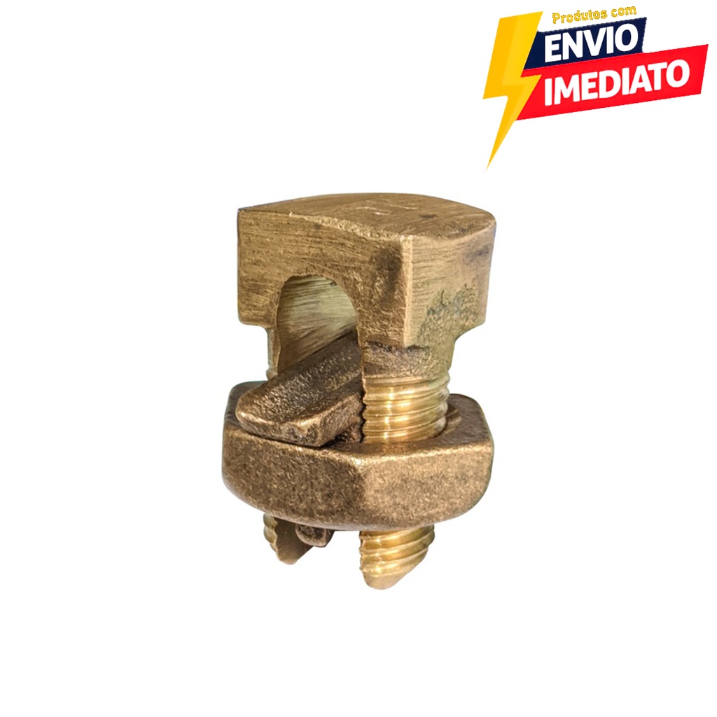 Conector Parafuso Fendido Split Bolt Emenda para Cabo Fio 25mm Kit com ...