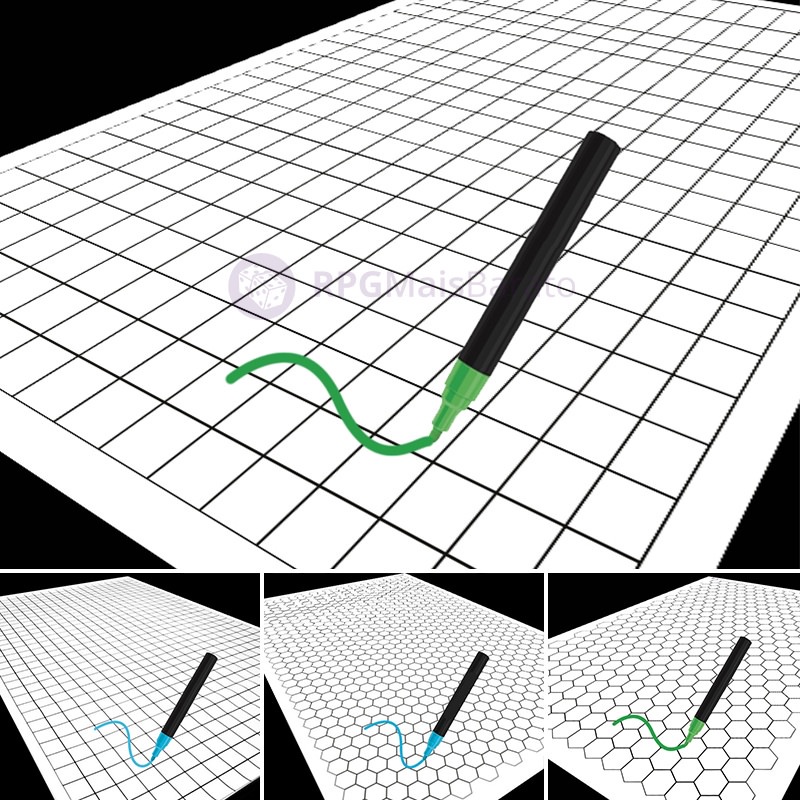 Grid de Batalha Riscável + Caneta - 45x60 cm [RPG] | Shopee Brasil