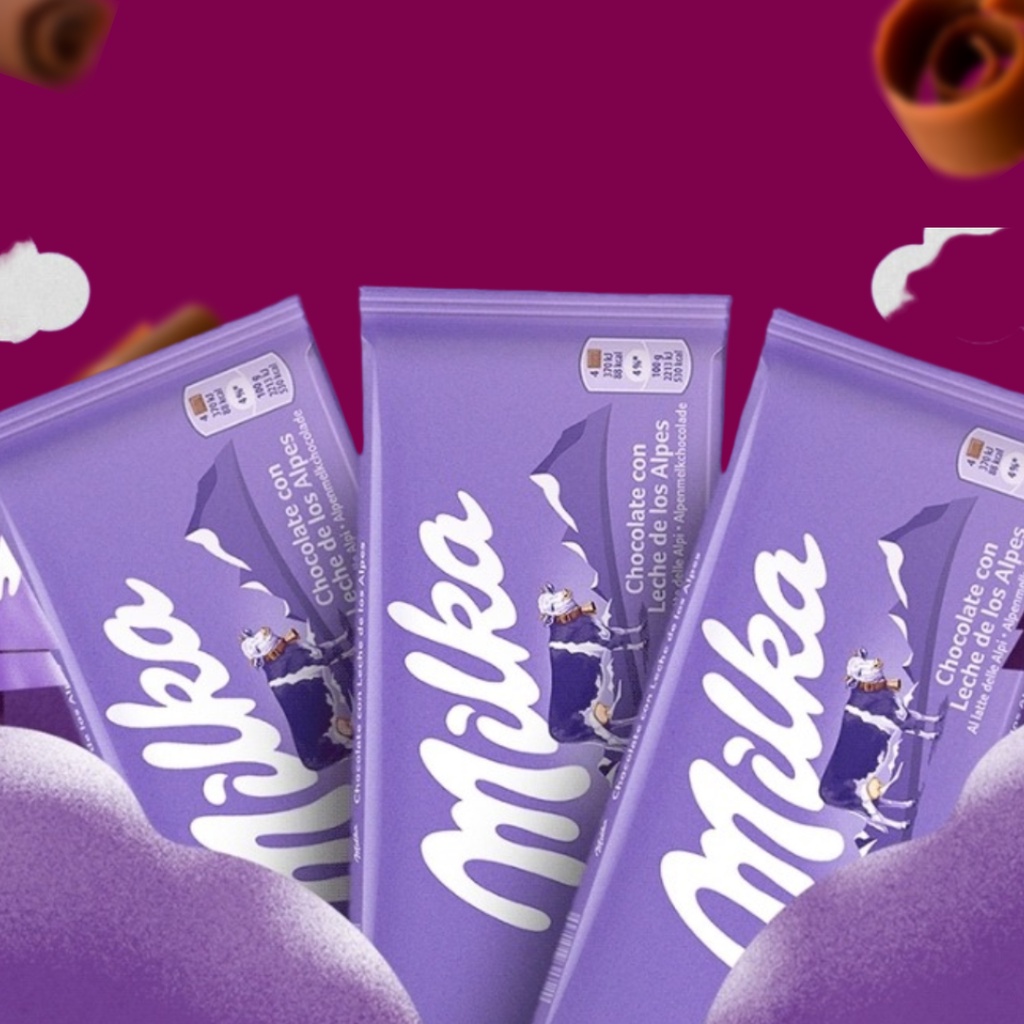 Barra de Chocolate Milka 100g - Diversos Sabores e Itens - Chocolate ...