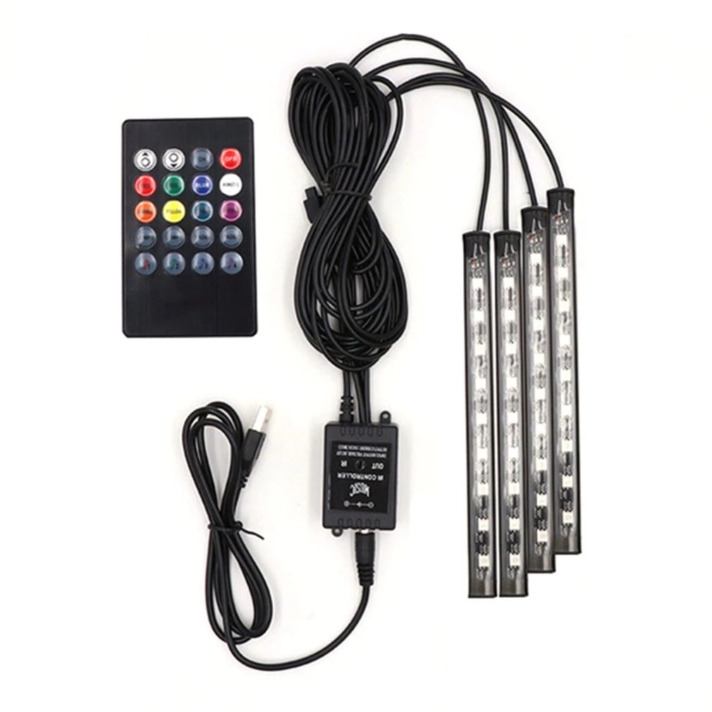 Kit Led Neon Rgb Interior Carro Tuning Automotivo Luz Led | Shopee Brasil