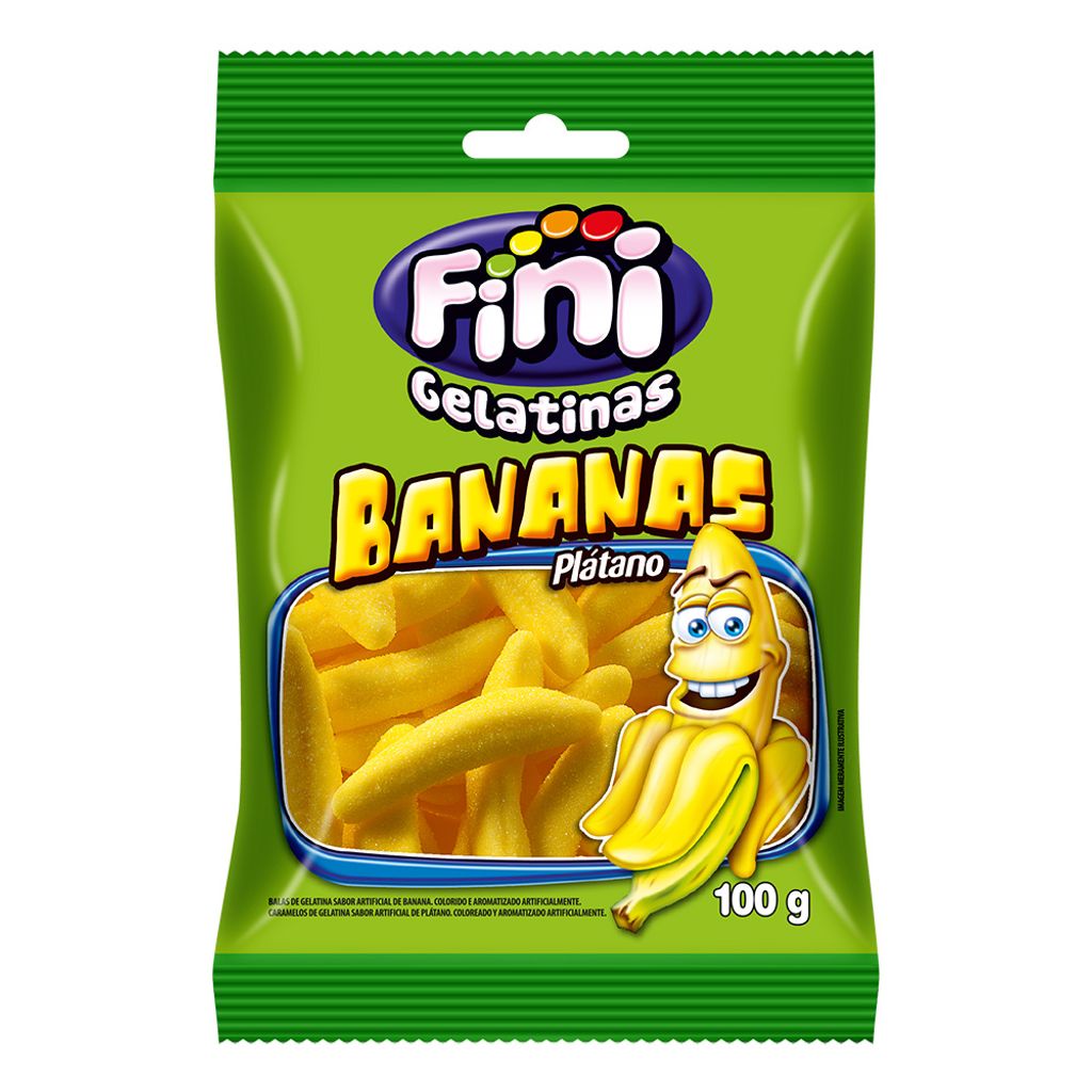 Balas de Gelatina Fini Banana 100g | Shopee Brasil