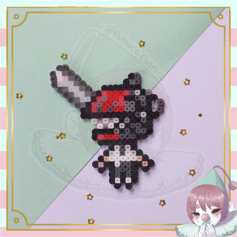 Chaveiros ou Miniaturas Chainsaw Man, feitos de hama beads | Shopee Brasil