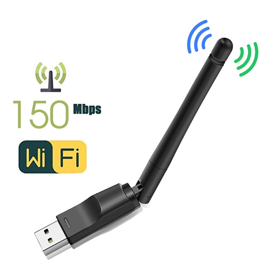 Adaptador WIFI USB 150Mbps , De Rede Sem Fio Antena De Cartão 5DBI Para TV Set-Top Box Wi-Fi ...