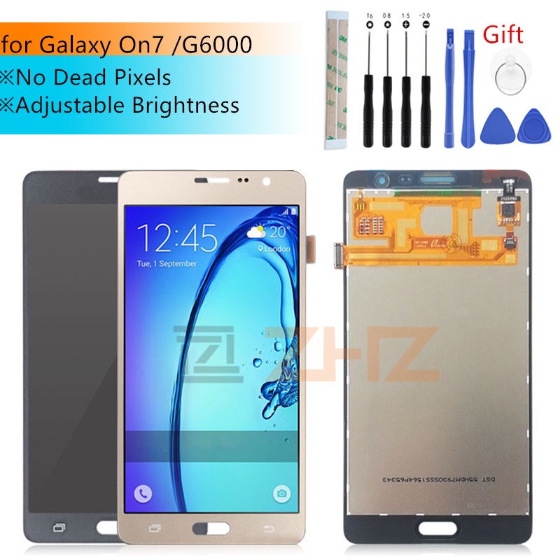 Brilho Ajustável Para Samsung Galaxy On7 Display LCD G6000 SM-G6000 Tela Touch Digitalizador ...