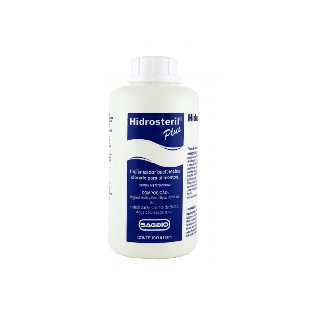 Hidrosteril Plus 1 Litro Germicida Bactericida P/ Alimentos | Shopee Brasil