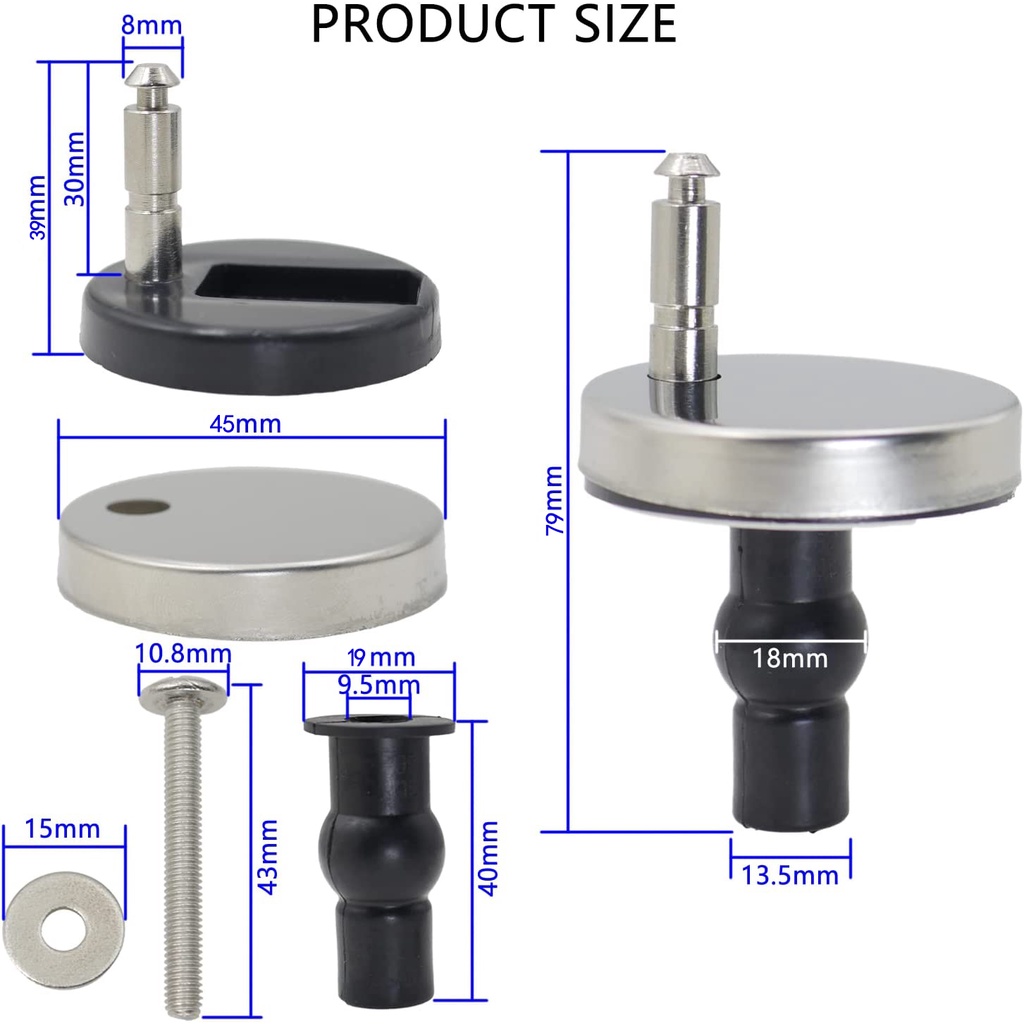 Toilet Seat Brackets Hinges Connector Round Quick Release An Fittings ...