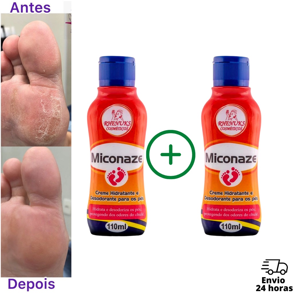 kit 2 Creme Hidratante Desodorante P/ Pés Micoze Miconaze Rhenuks ...