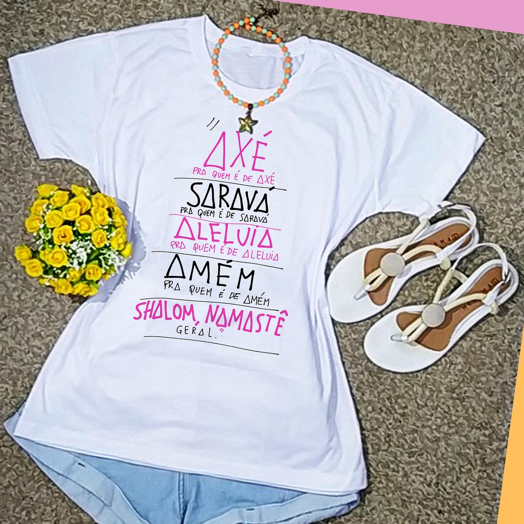 Blusa feminina tshirt Axé Candomblé Umbanda | Shopee Brasil