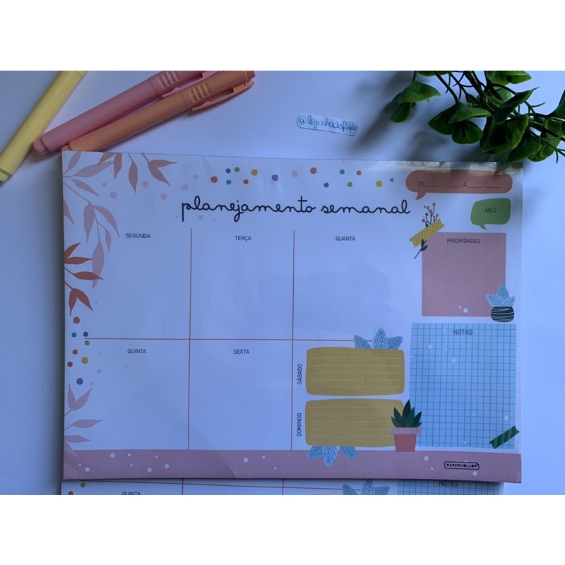 Planner semanal color | Shopee Brasil