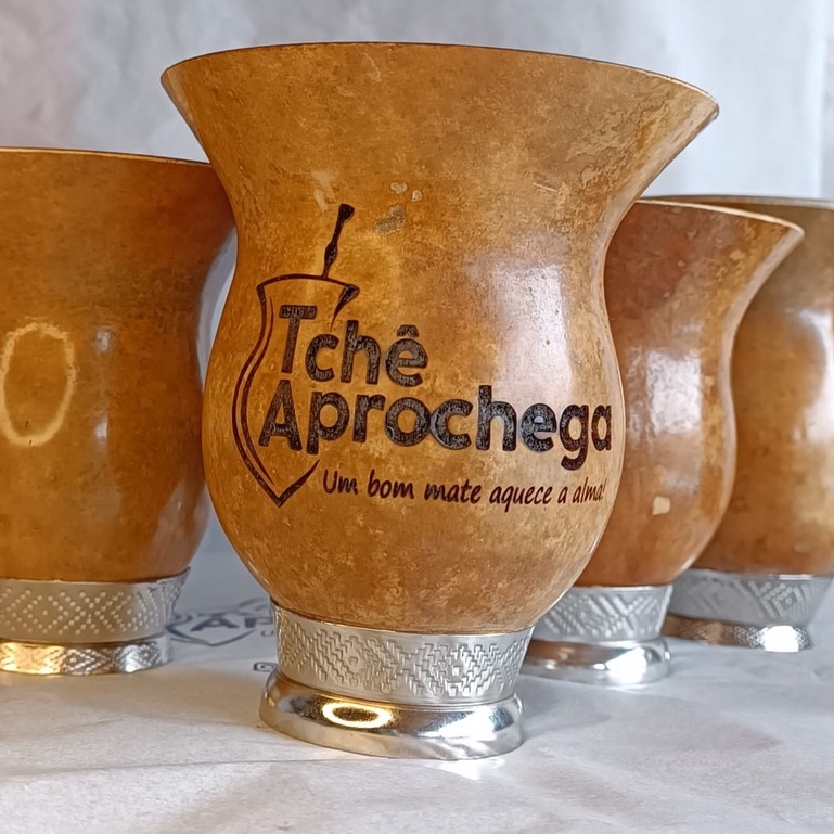 Cuia de Chimarrão Personalizada Gravada com Logo ou Frase | Shopee Brasil