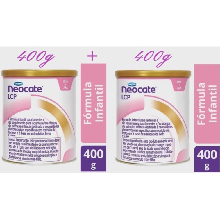 Neocate LCP Fórmula Infantil em Pó Lata 400g - 2 Unidades | Shopee Brasil