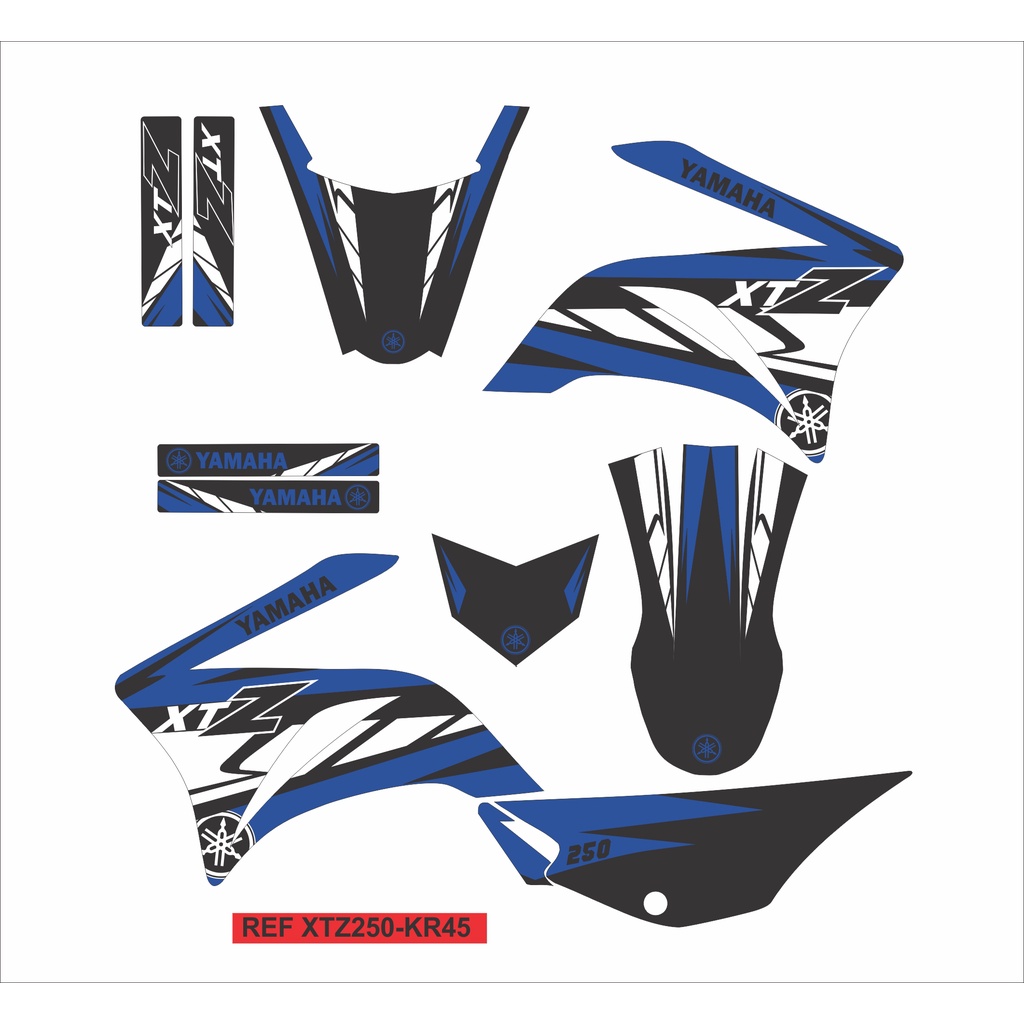 Kit Gráfico lander xtz 250 Adesivo Fino 0.16 mm Kr-022 | Shopee Brasil